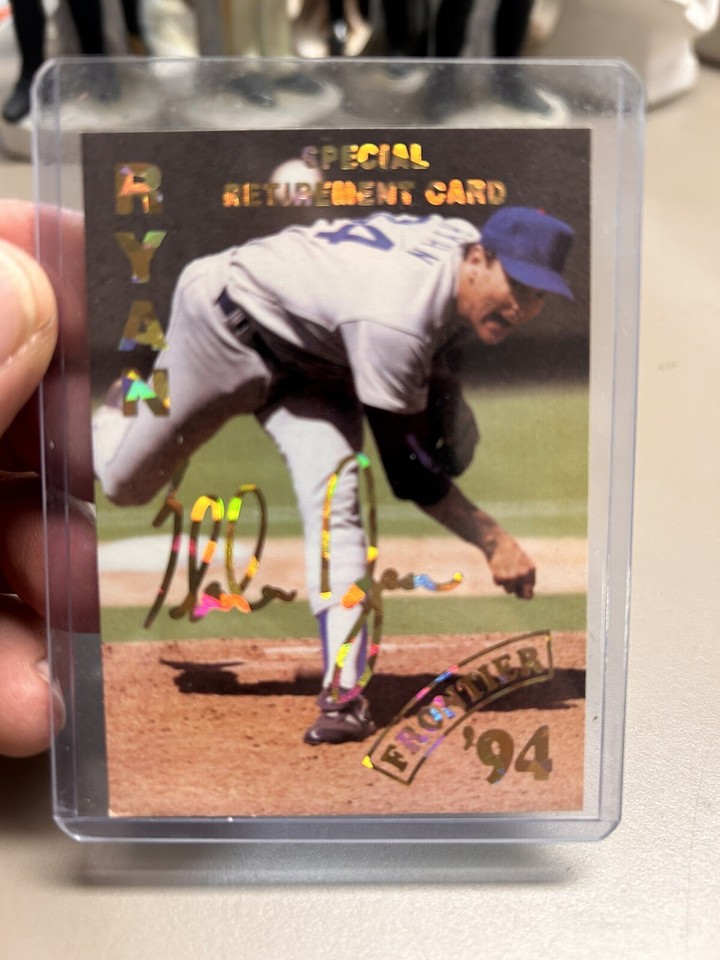 1994 Nolan Ryan GOLD FOIL Auto Special Retirement Card.Frontier Sports ...