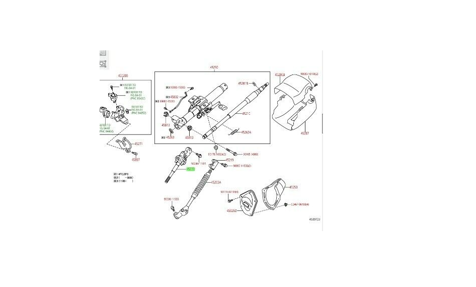 Genuine Toyota 2005-2015 Tacoma Steering Shaft Column OEM 45220-04010 ...