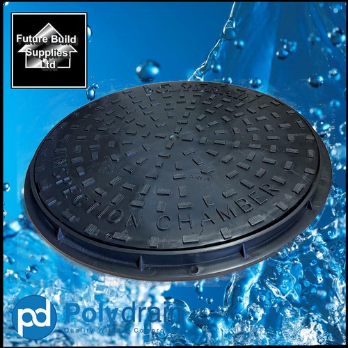 Polydrain Inspection Chamber Manhole Round Plastic Cover & Frame 450mm ...