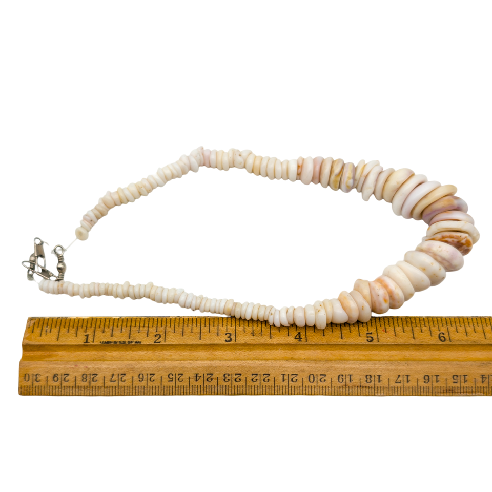 Vtg Hawaiian Large Graduated Puka Shell Beaded Necklace Beach Jewelry ...