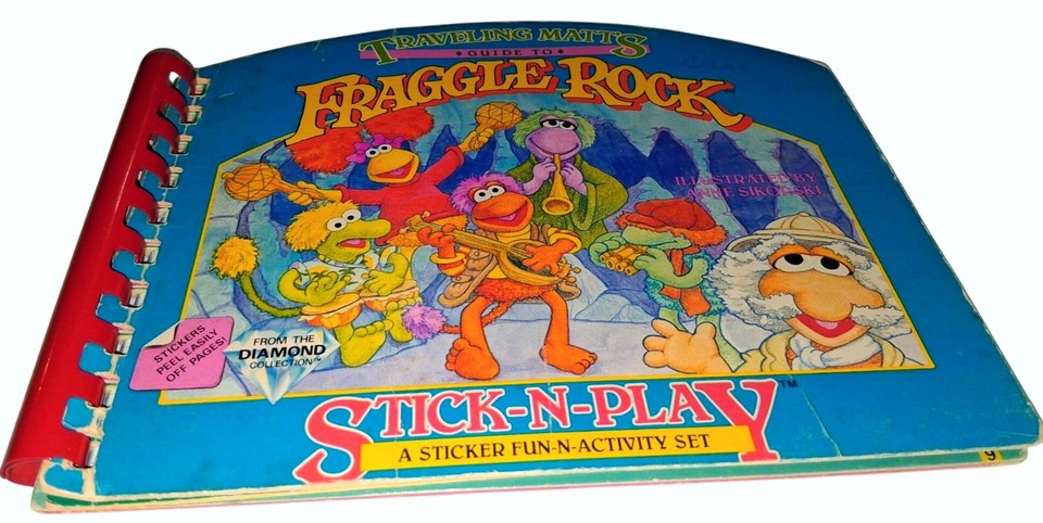 Vintage Fraggle Rock Stick-N-Play Activity Book VHS Set Jim Henson ...