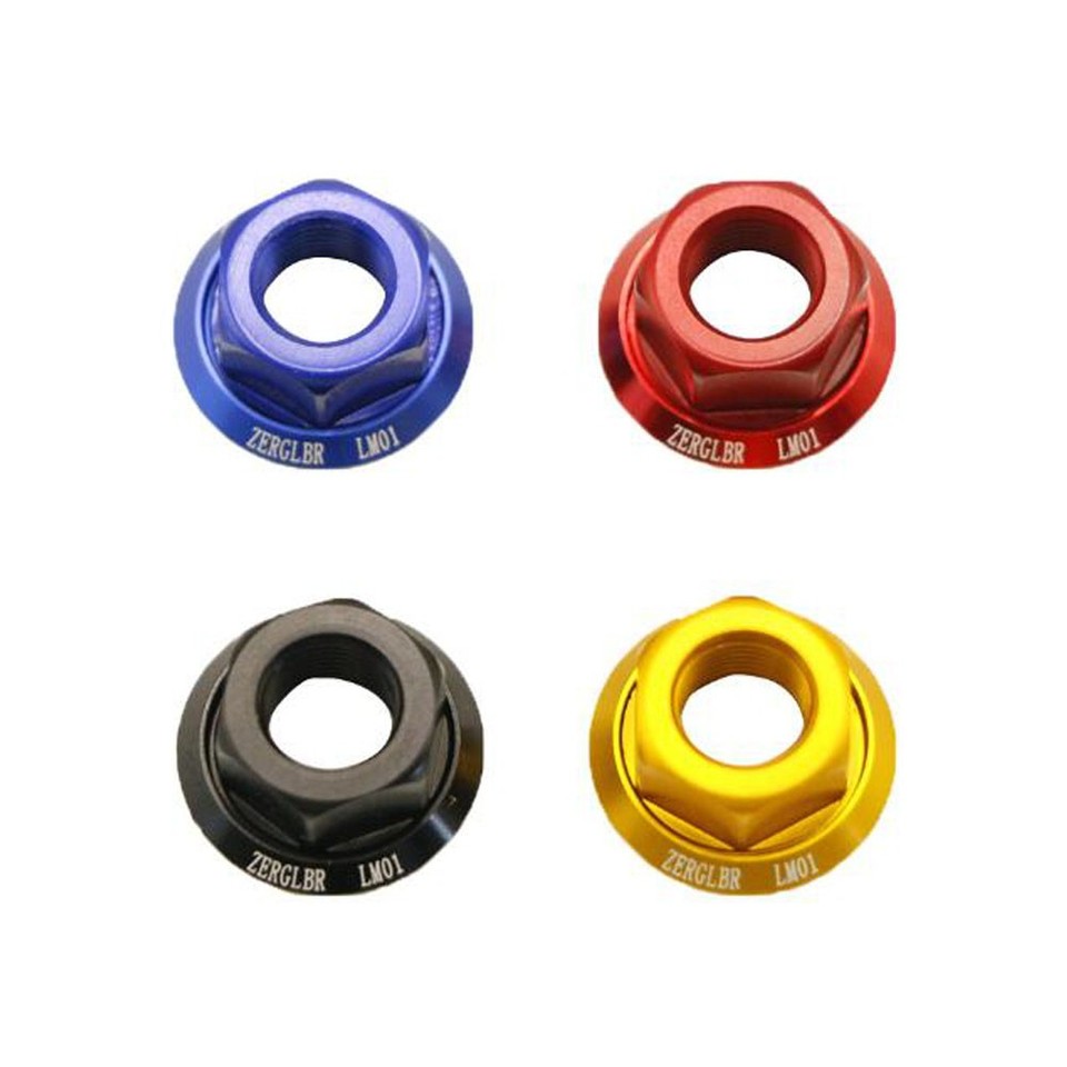 2pcs Wheel Hub Axle Nuts 7075 Aluminum Alloy M10*P1.0 Screw Nut For ...