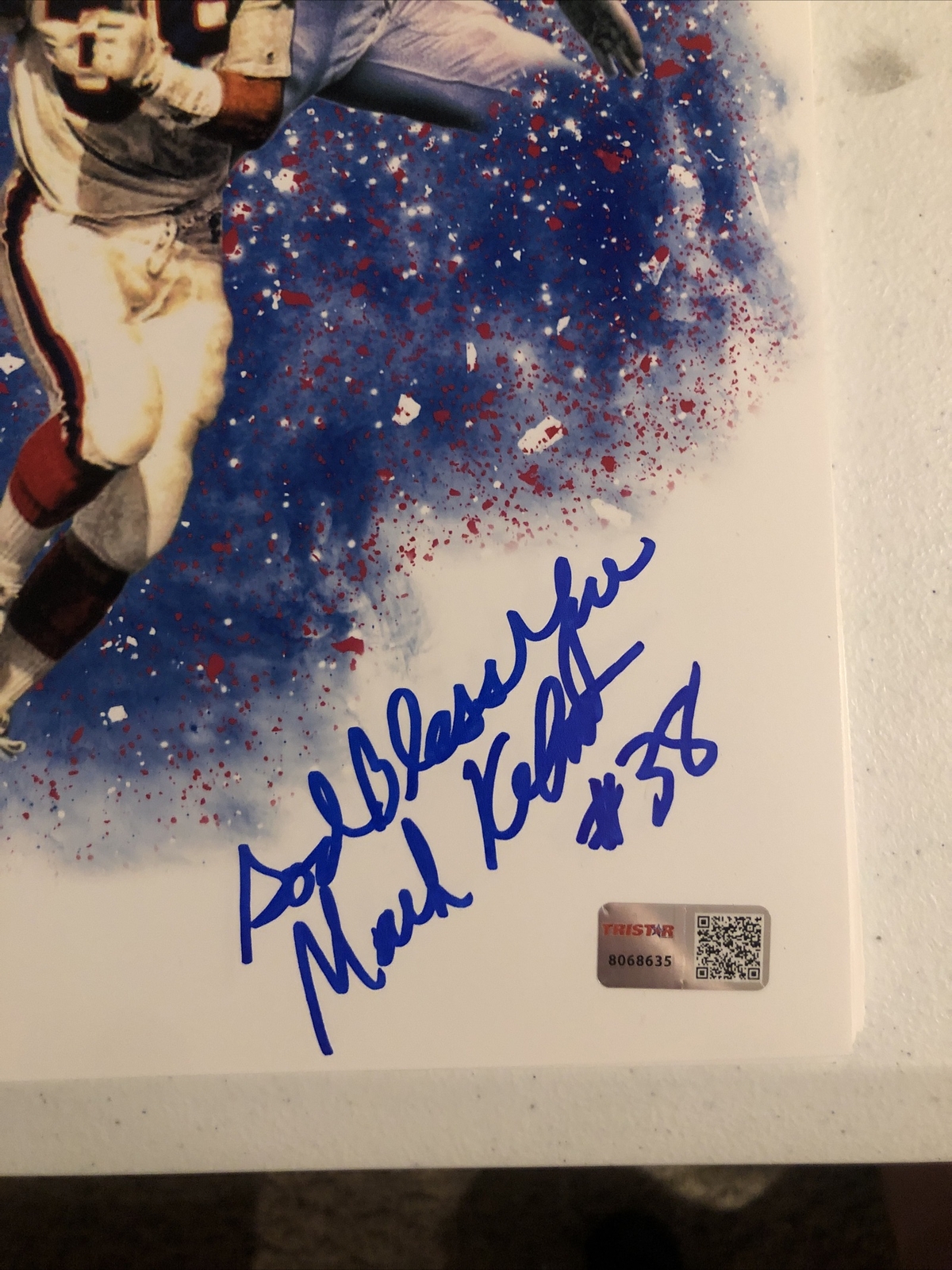BUFFALO BILLS- MARK KELSO SIGNED AUTOGRAPH 8x10 PHOTO PICTURE TRISTAR ...