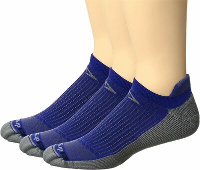 Drymax L9155 Blue 3-Pk No Show Tab Socks Unisex Size Men 6-8/Women 7.5 ...