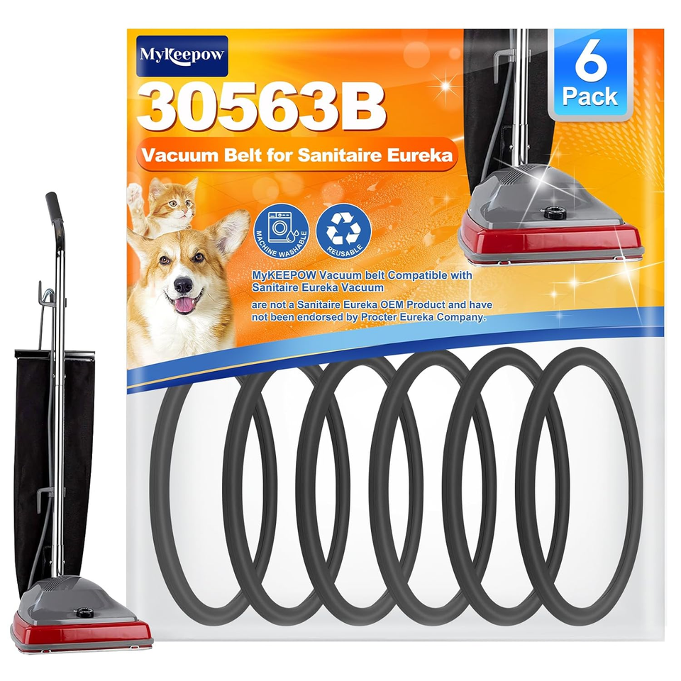 6 Pack Vacuum Belts for Sanitaire SC679 & Eureka, Replaces 30563A ...