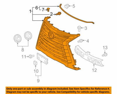 53101-60570 Toyota Grille sub-assy, radiator 5310160570, New Genuine ...