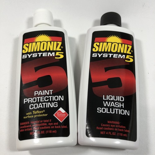 Simoniz System 5 Liquid Wash Solution & Paint Protection Coating 4oz ...