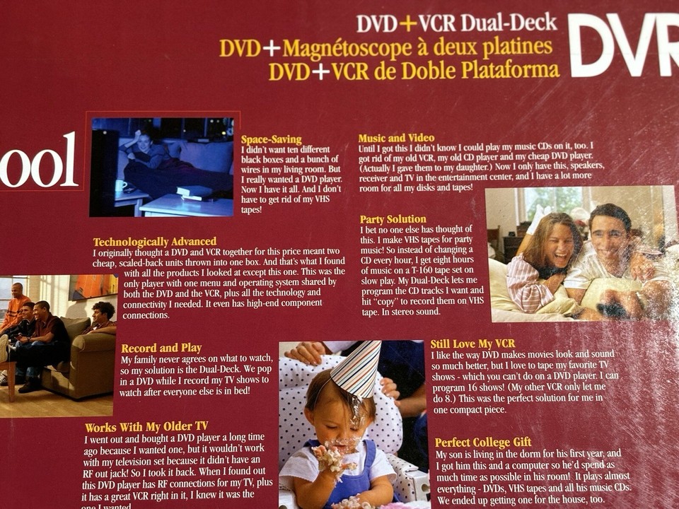 Go Video DVD Video VCR Combo DVR4000 New Sealed Dual Deck | eBay