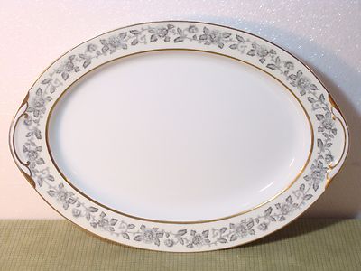 VINTAGE CITADEL CHINA MINUIT ROSE 17" OVAL SERVING PLATTER JAPAN | eBay