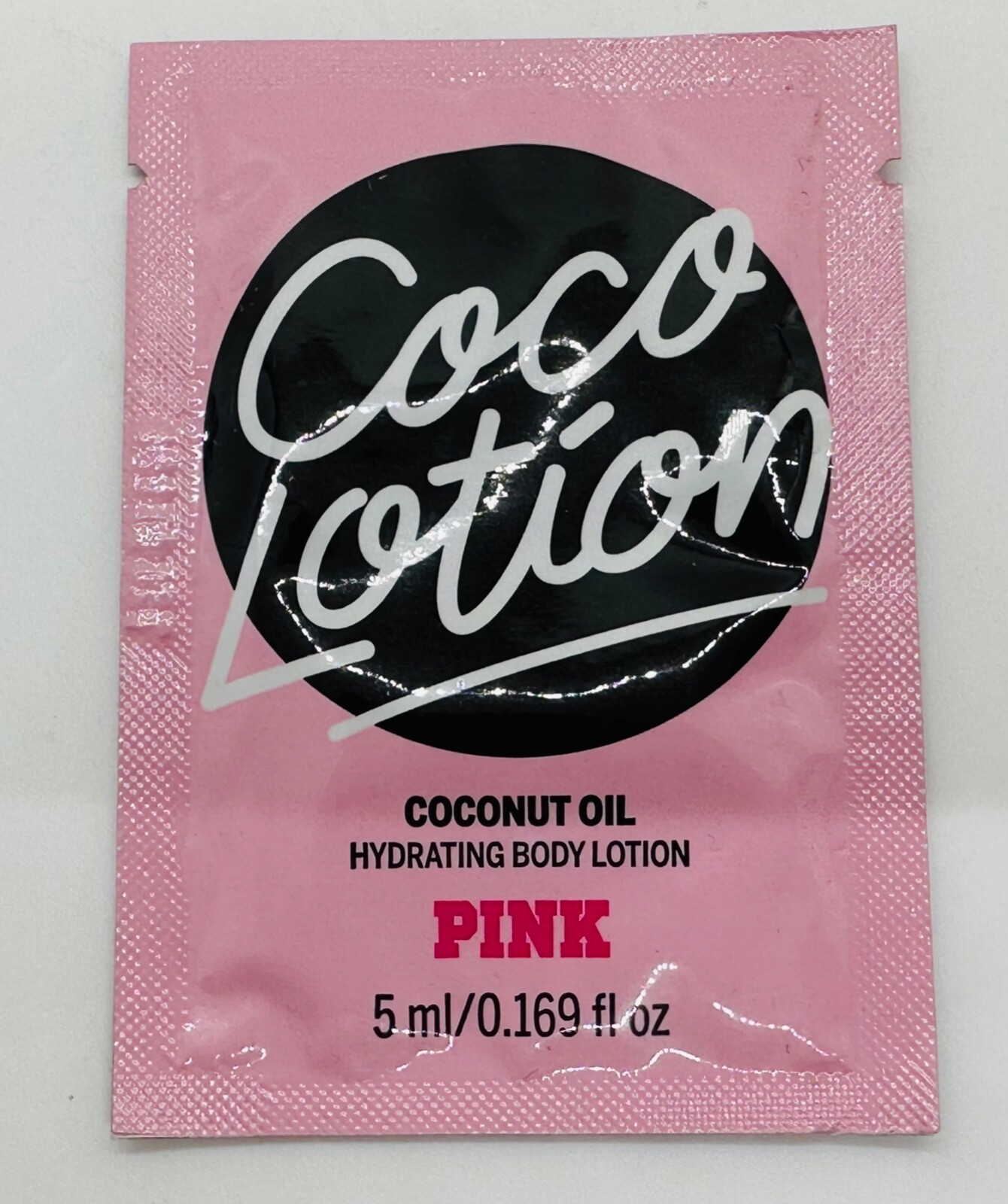 9 Victoria's Secret Pink Coco Lotion Coconut Oil Sample Packets 5 ml/0. ...