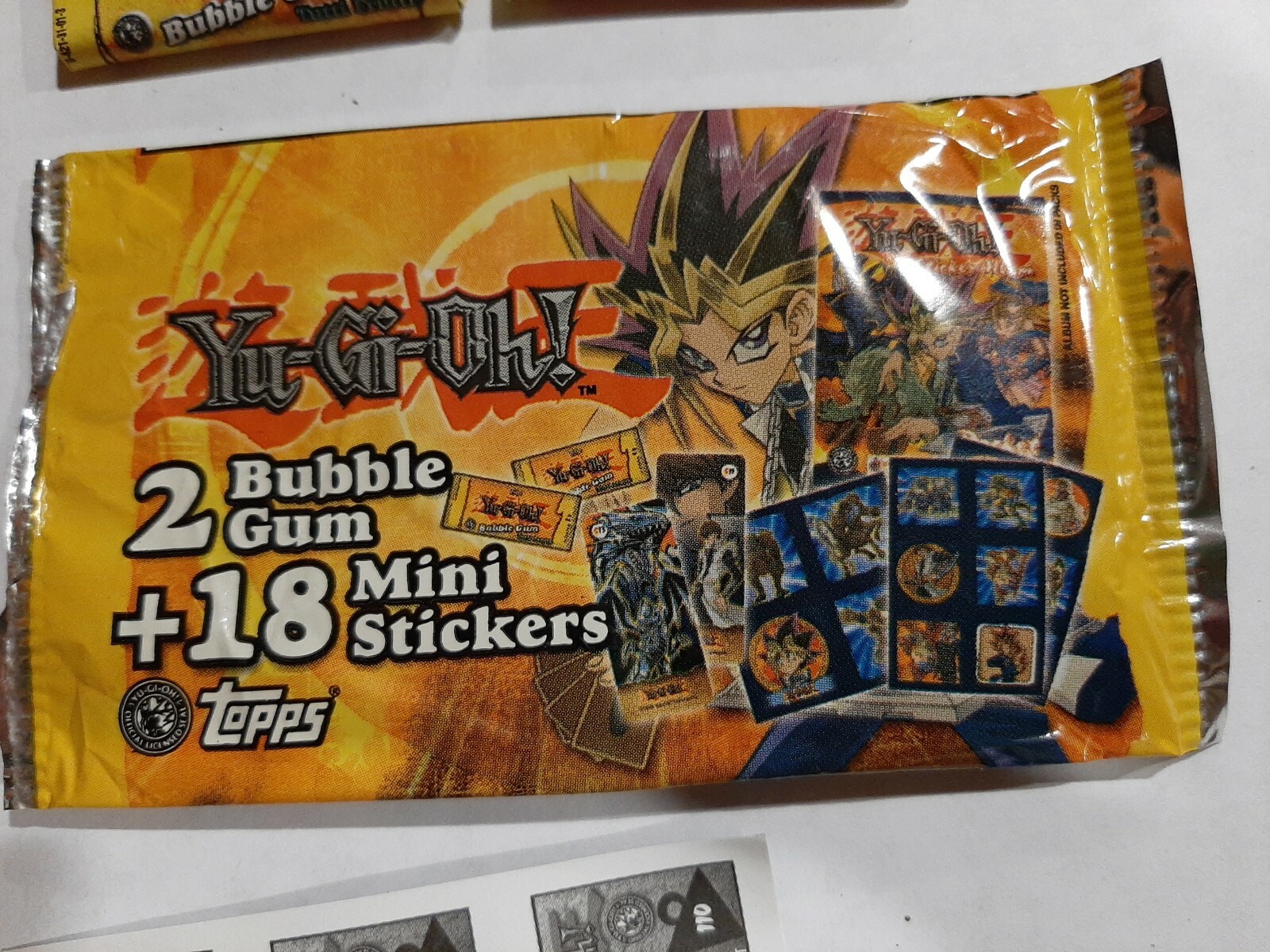 Yu Gi Oh Bubble Gum And Stickers Vintage 1996 2 pieces of gum in ...