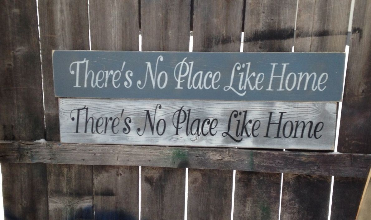 Hand Painted "There's No Place Like Home" Wood Sign Customize your ...