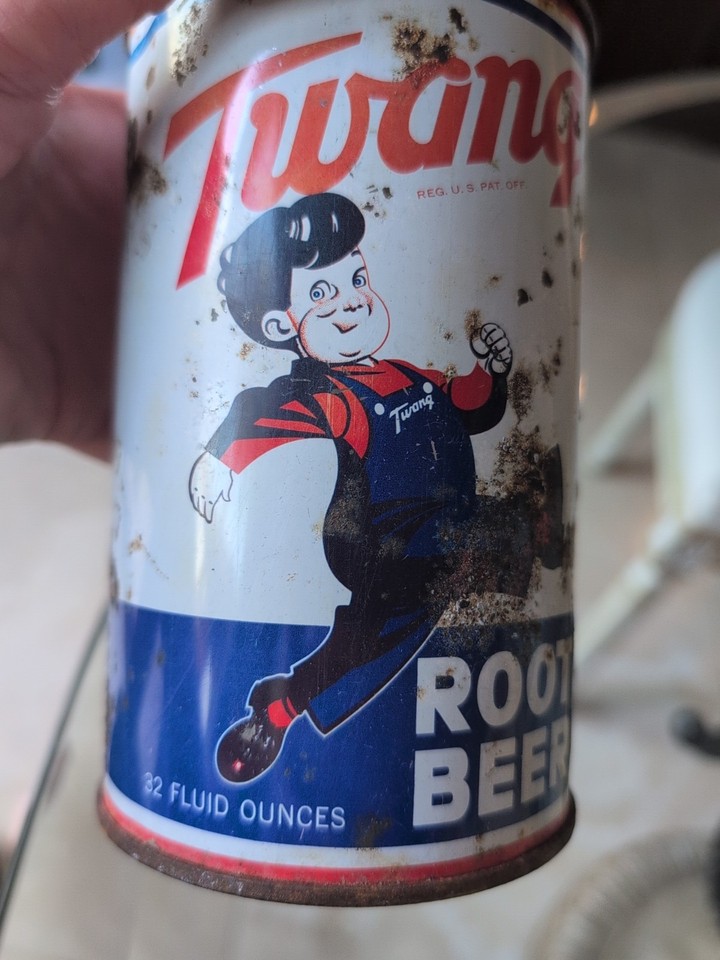 Rare Twang Root Beer Quart Cone Top Soda Can 32oz With Matching Cap | eBay