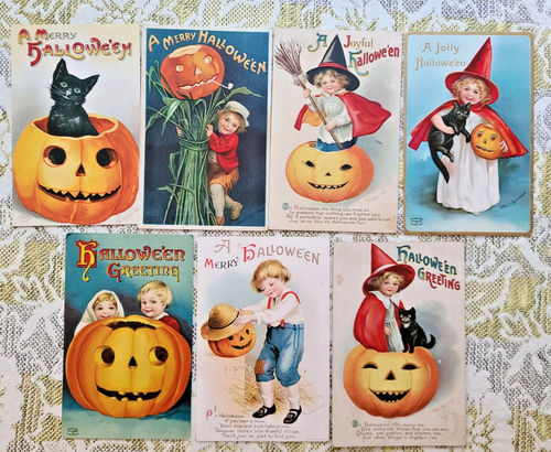 Vintage Ellen Clapsaddle Halloween Postcard lot of 7! | eBay