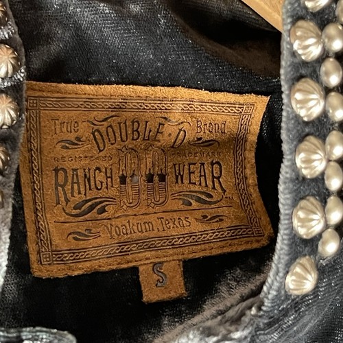 Double D Ranch Wear Dress Women's S Blue Maxi Studded Velvet Duster ...