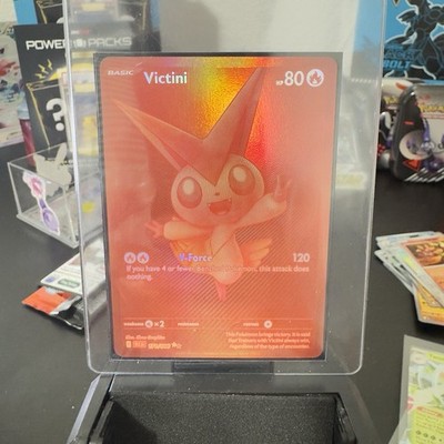 Red Monochrome Victini Black Bolt 171/086 BWR RARE Pokemon Card English ...