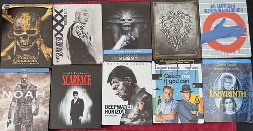 Lot of 10 Blu-Ray Steelbooks - Pirates, Noah, Scarface | eBay