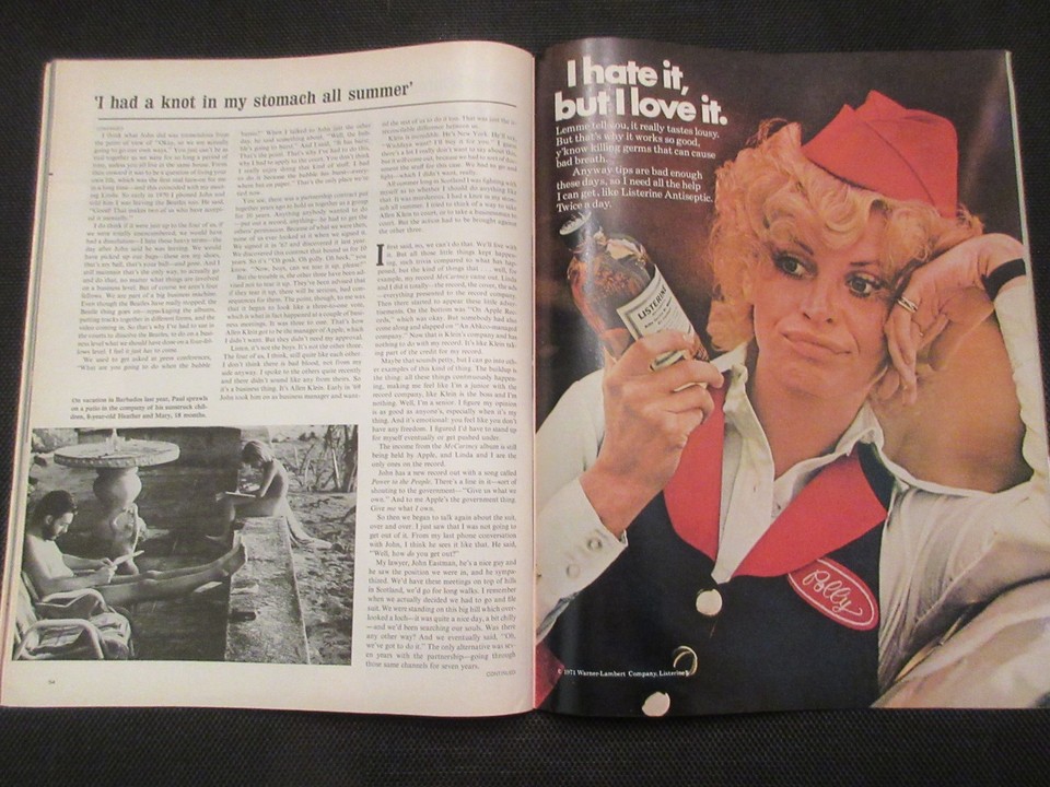 Paul and Linda McCartney / The Beatles "Life" Magazine Cover April 16 ...