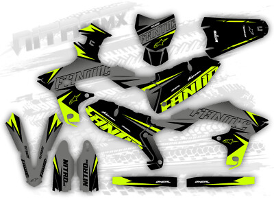 Graphics Kit fits Fantic XXF 250 XXF 450 2021 2022 Decals Stickers FLUO ...