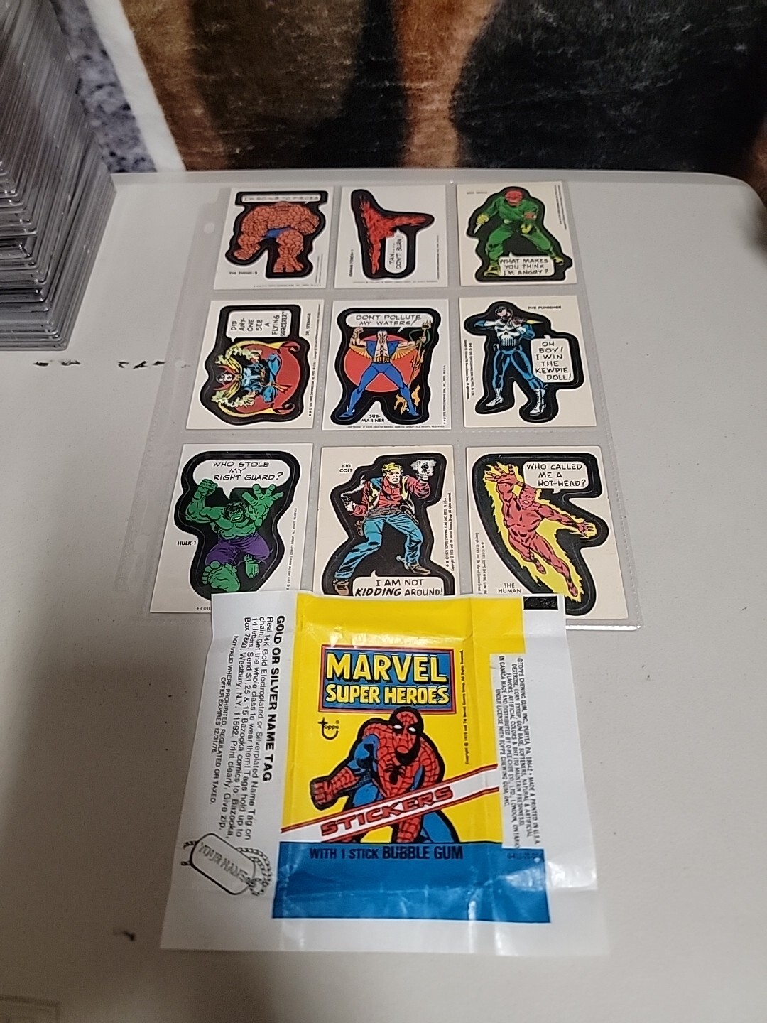 Vintage Lot of 1974/1975/1976 Topps Marvel Super Heroes Stickers ...