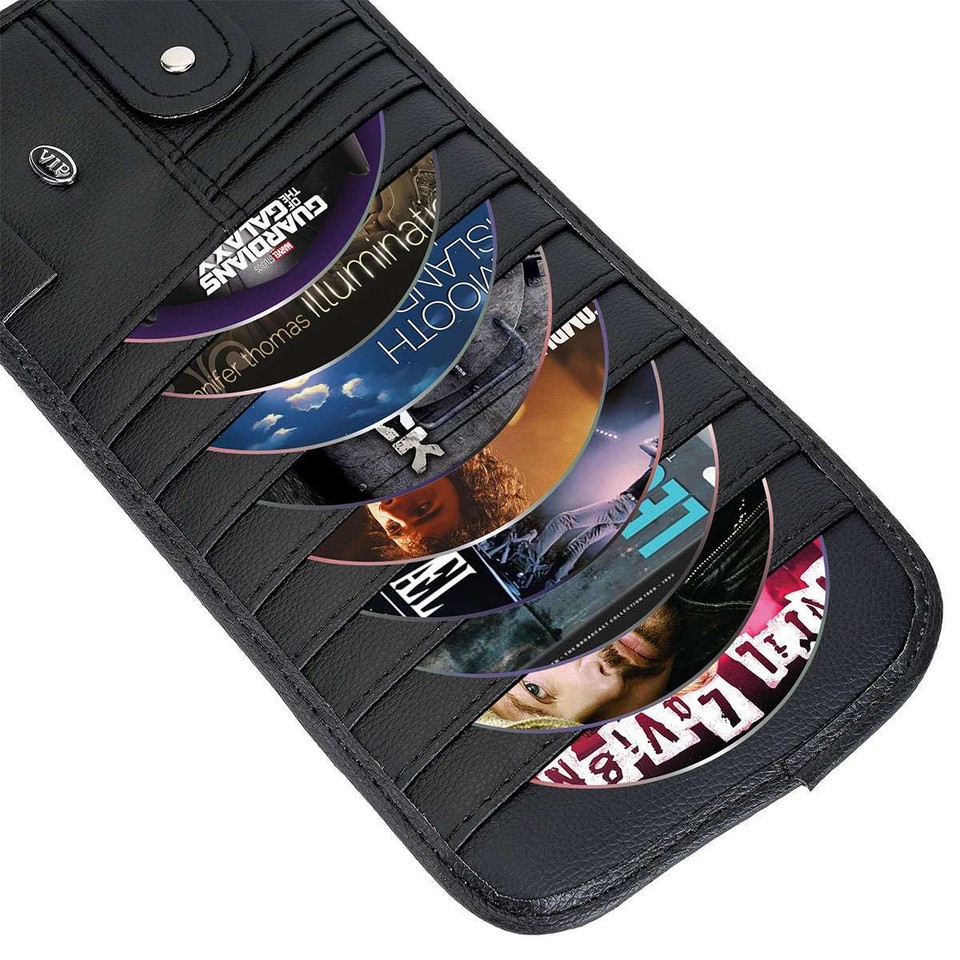 Car CD Holder, DVD Vehicle Visor Storage Organizer, Large Capacity CD ...