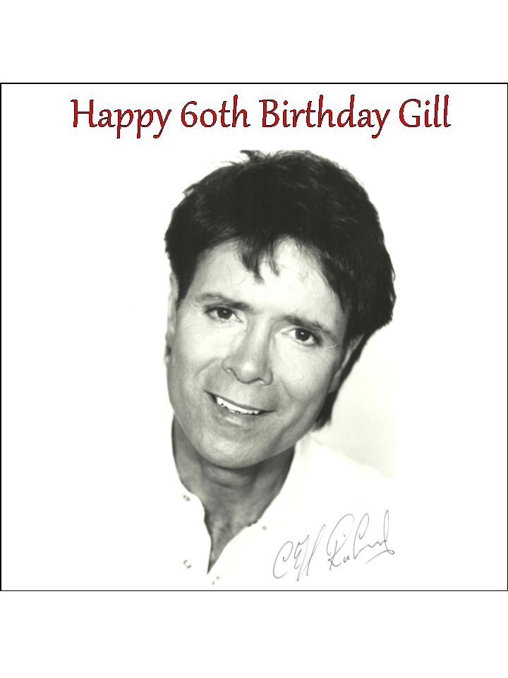 Cliff Richard 02 pre-cut Edible Icing Cake Topper or Ribbon | eBay