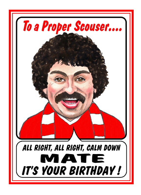 SCOUSERS FUNNY CALM DOWN IT'S YOUR BIRTHDAY CARD 8"x 6" FREE POST | eBay UK