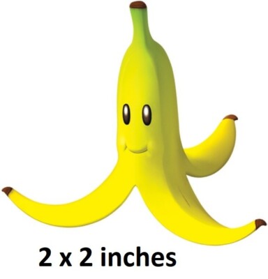 Banana Power Up Peel & Stick Decal Super Mario Kart Wii Wall Art ...