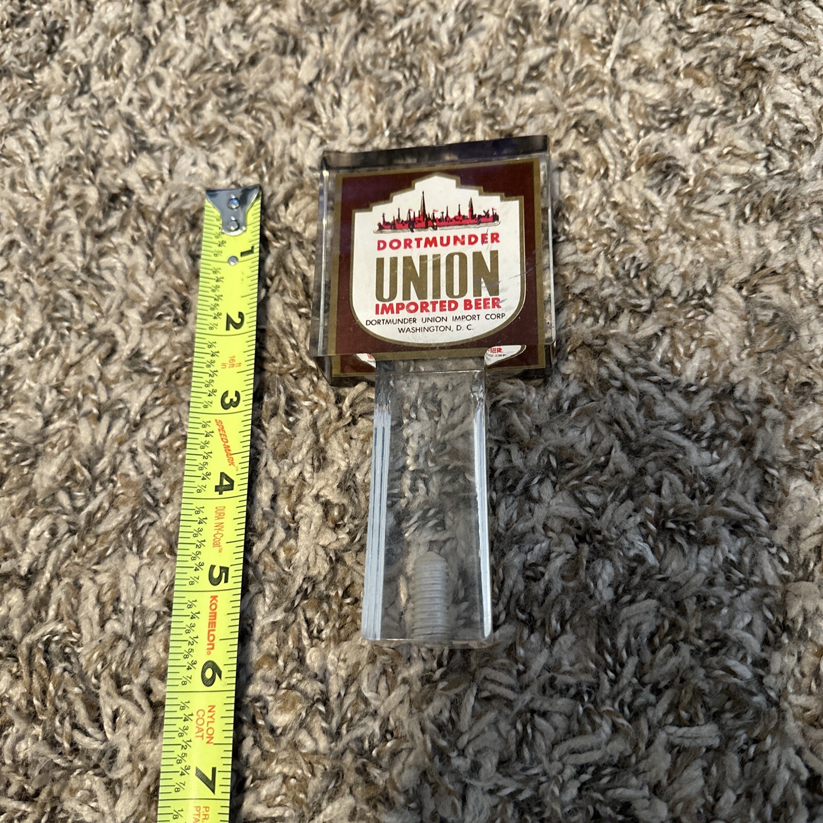 Dortmunder Union Draft Beer Tap Handle 5.5” Acrylic | eBay