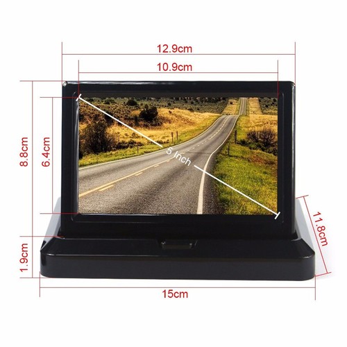 Foldable 5in Car Rear View Monitor Night Vision Backup Camera DVD ...