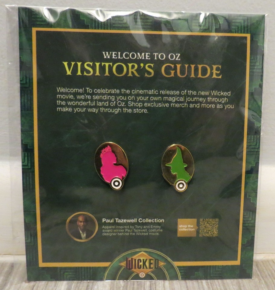 WICKED Welcome to OZ Visitor's Guide 2 Pins Set Paul Tazewell Target NEW | eBay