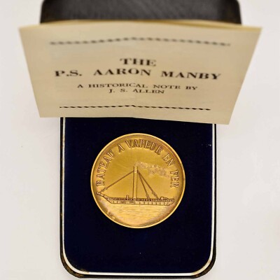 Medaglia 150° Costruzione Aaron Manby, Primo Piroscafo a Vapore in ...
