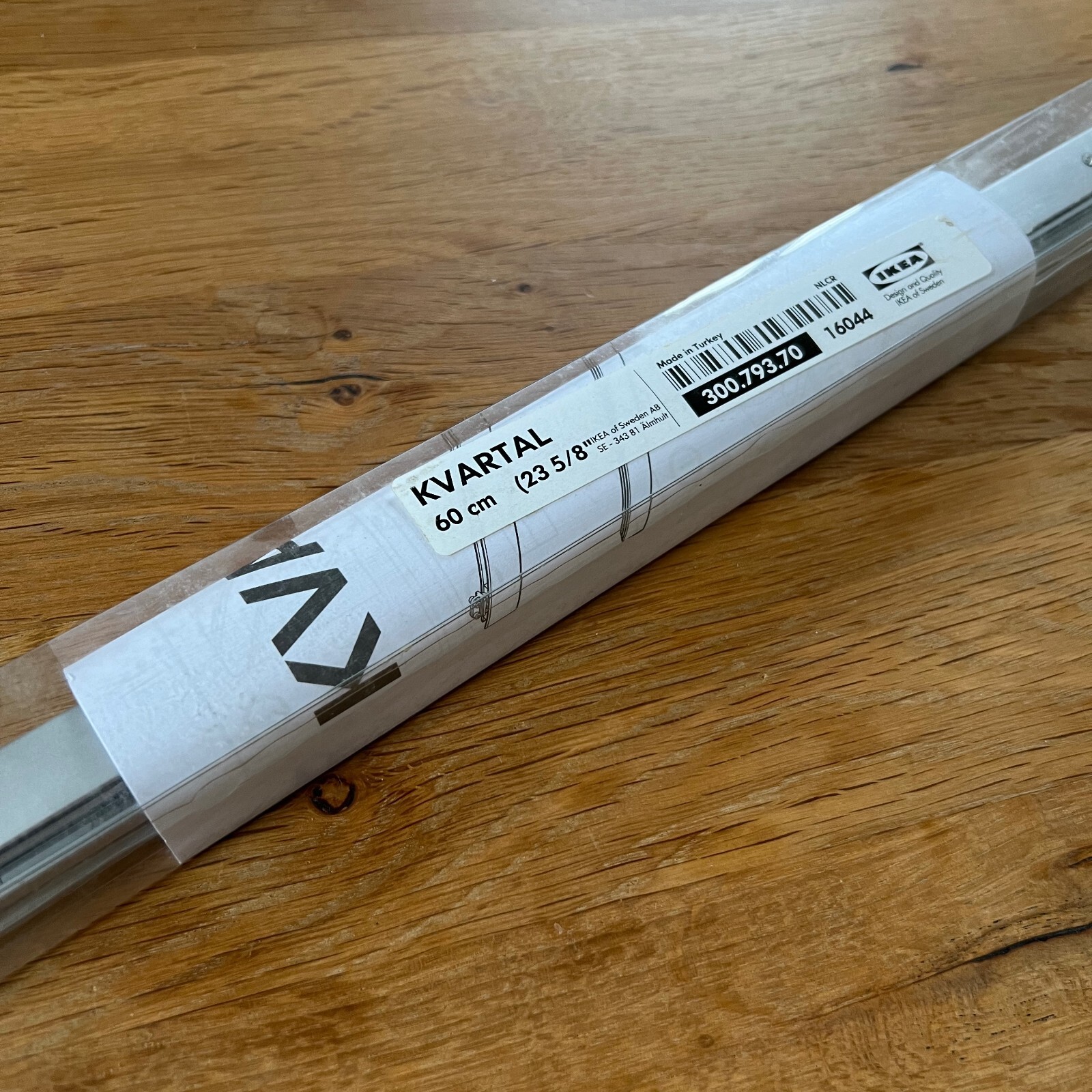 IKEA KVARTAL 60 cm, Laufleiste f. Schiebegardine, Silber/Alu, NEU OVP ...
