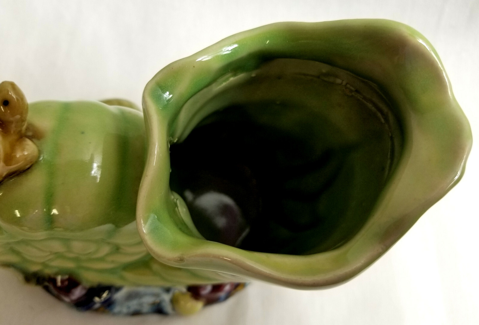 Art Pottery Sea Shell Vase Ocean Turtles Coral Green Blue 4.5" Tall | eBay