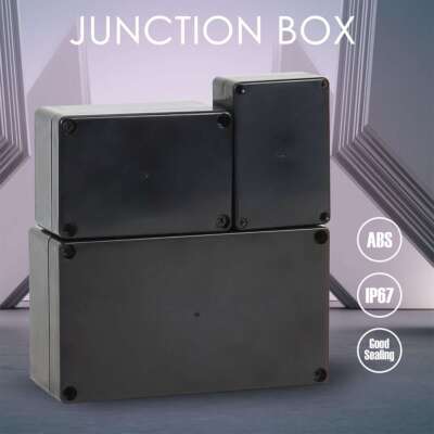 Waterproof Black Plastic Project Enclosure DIY Electrical Junction Box ...
