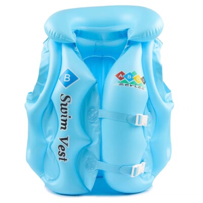 Inflatable Swimming Life Vest Jacket with Buttons and Collars Swimming ...