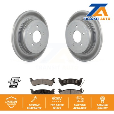 Rear Coated Disc Brake Rotors And Ceramic Pads Kit For Ford Explorer ...
