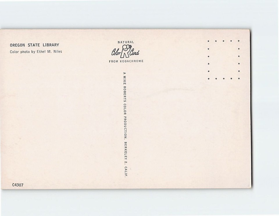 Postcard Oregon State Library Salem Oregon USA | eBay