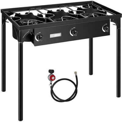 Professional Outdoor 150000 BTU Stove Propane 2 Burner Portable Cooker BBQ Grill | eBay