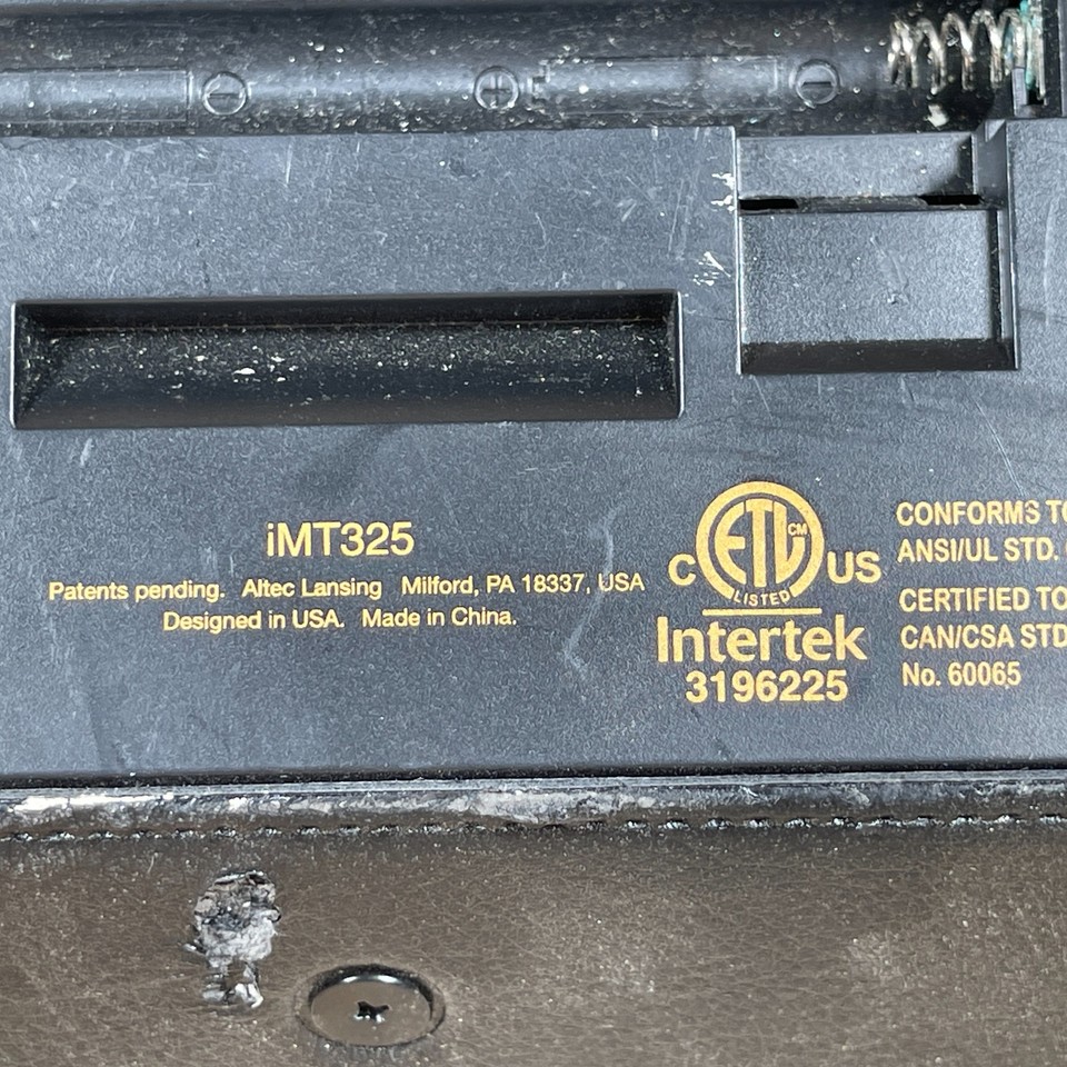 Altec Lansing iMT325 InMotion Compact Speaker Dock Black For Apple iPod ...