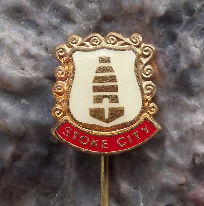 Antique Stoke City Football Club SCFC Crest Supporters Shield Pin Badge ...