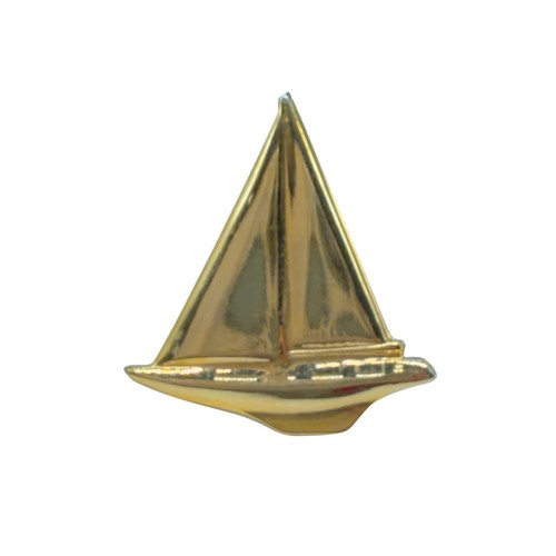 Gold Tone Metal Cutout Sail Boat Lapel Pin Tac Pin | eBay