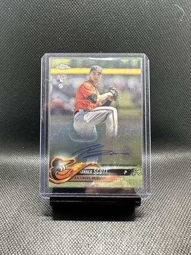 2018 Topps Chrome TANNER SCOTT RC Rookie On Card Auto RA-TSC! Dodgers ...