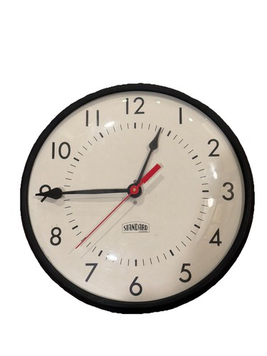 Vintage 1970s Standard Electric Time Co. Industrial School Wall Clock ...