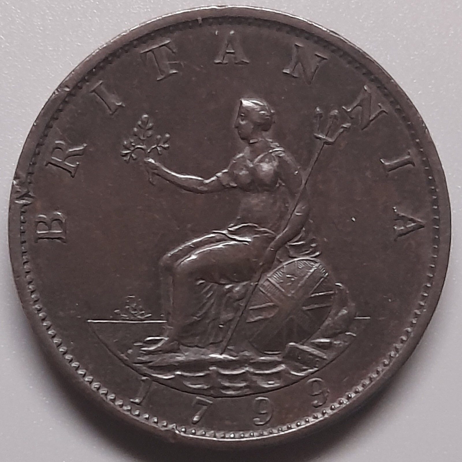 1799 GEORGE III HALF PENNY COIN-VERY GOOD CONDITION-COLLECTABLE COIN ...