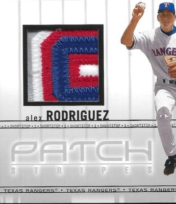 2001 Uppder Deck Patch Stripes PS-AR Alex Rodriguez Rangers SICK 4 ...