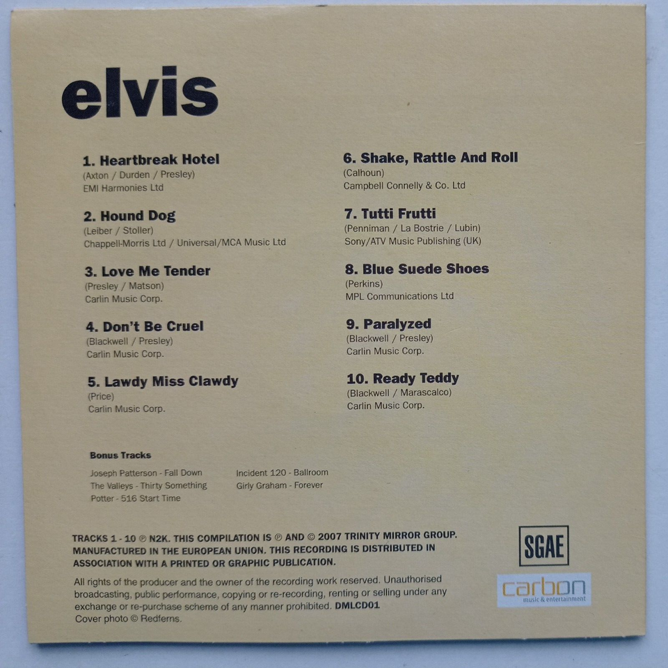ELVIS - LEGENDS, CD, A THE SUNDAY MIRROR NEWSPAPER PROMOTION (1 CD). | eBay