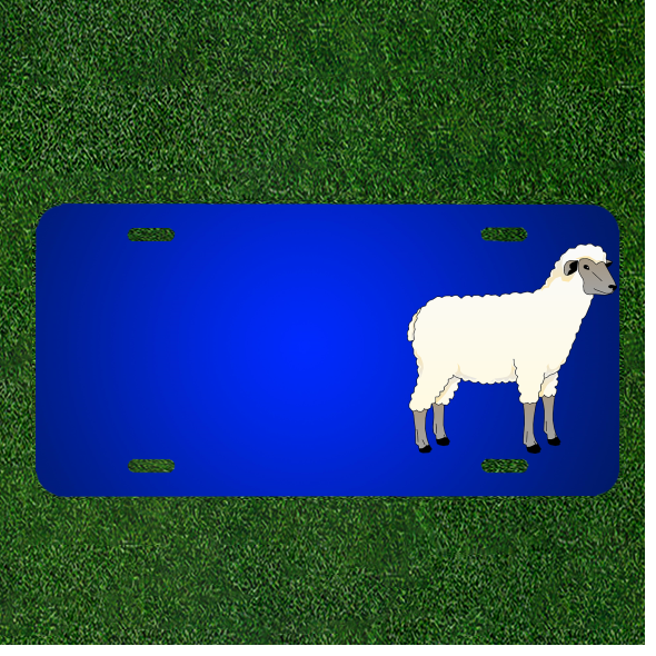 Custom Personalized License Plate With Add Names To Sheep Animal Barn ...