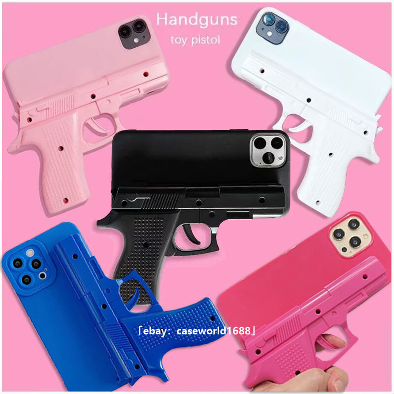 Toy Pistol Gun Phone Case for iPhone 15/16/14/13/12/11/XR/X Soft ...