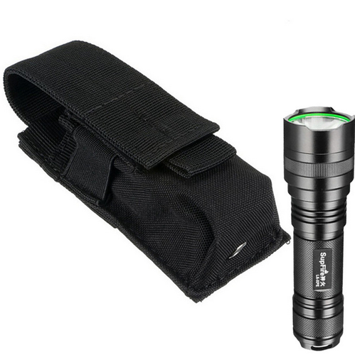 Tactical Molle Flashlight Holder Nylon Belt Holster Flashlight Torch ...